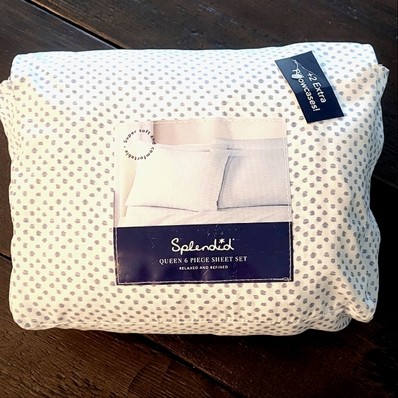 Splendid | Bedding | Nwt Queen Sheet Set 6 Piece Set 4 Pillow Cases 5 ...